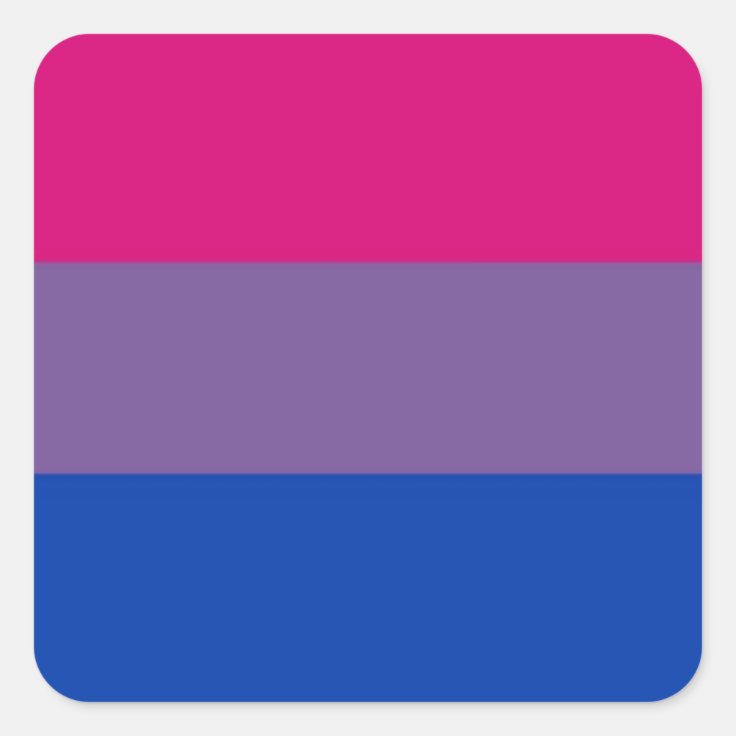 Bi Flag Flies For Bisexual Pride Square Sticker | Zazzle