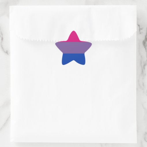 Bi Flag Flies For Bisexual Pride Star Sticker | Zazzle