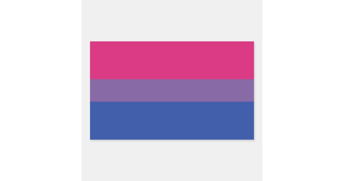 Bi Flag Rectangular Sticker | Zazzle
