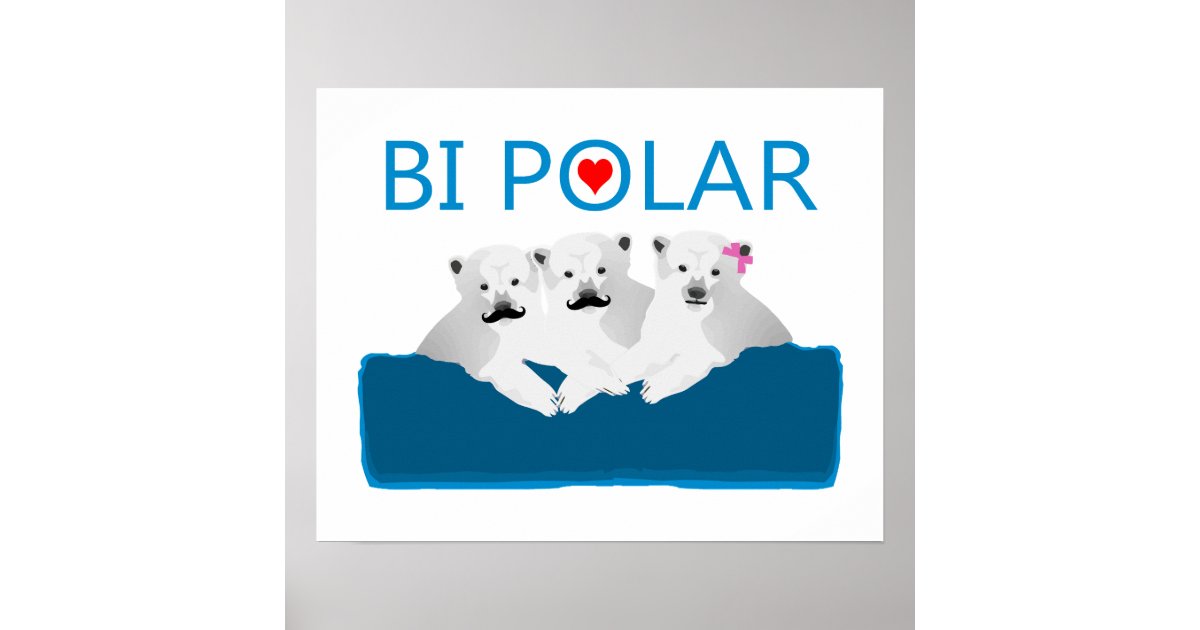 Bi Polar Bears Poster | Zazzle
