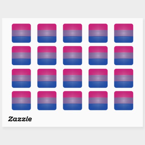 Bi Pride Colors Highlight Square Sticker | Zazzle