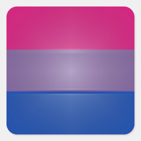 Bi Pride Colors Highlight Square Sticker | Zazzle.com