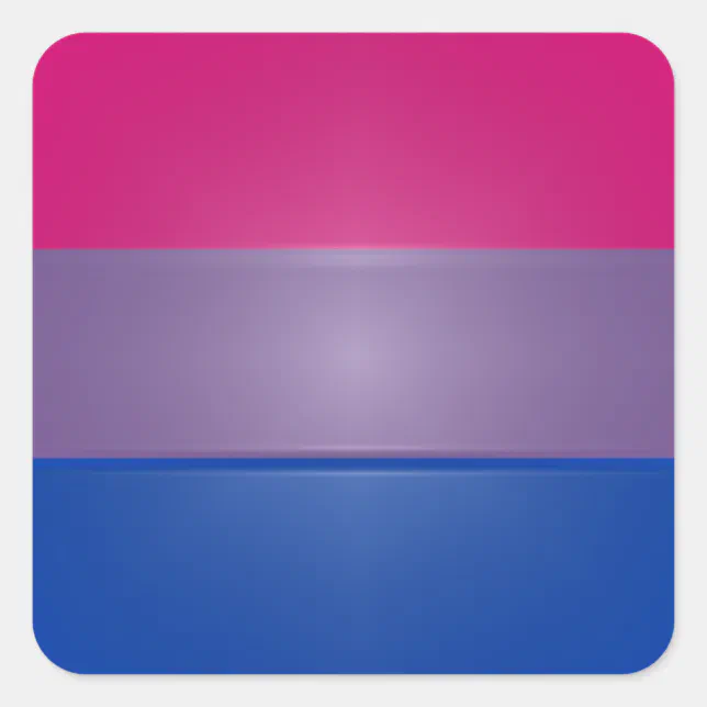 Bi Pride Colors Highlight Square Sticker | Zazzle