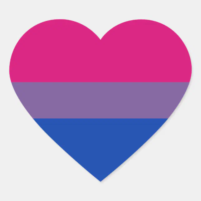 Bi Pride Flag Sticker Sheets (Heart) | Zazzle