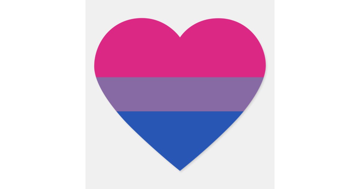 Bi Pride Flag Sticker Sheets (Heart) | Zazzle