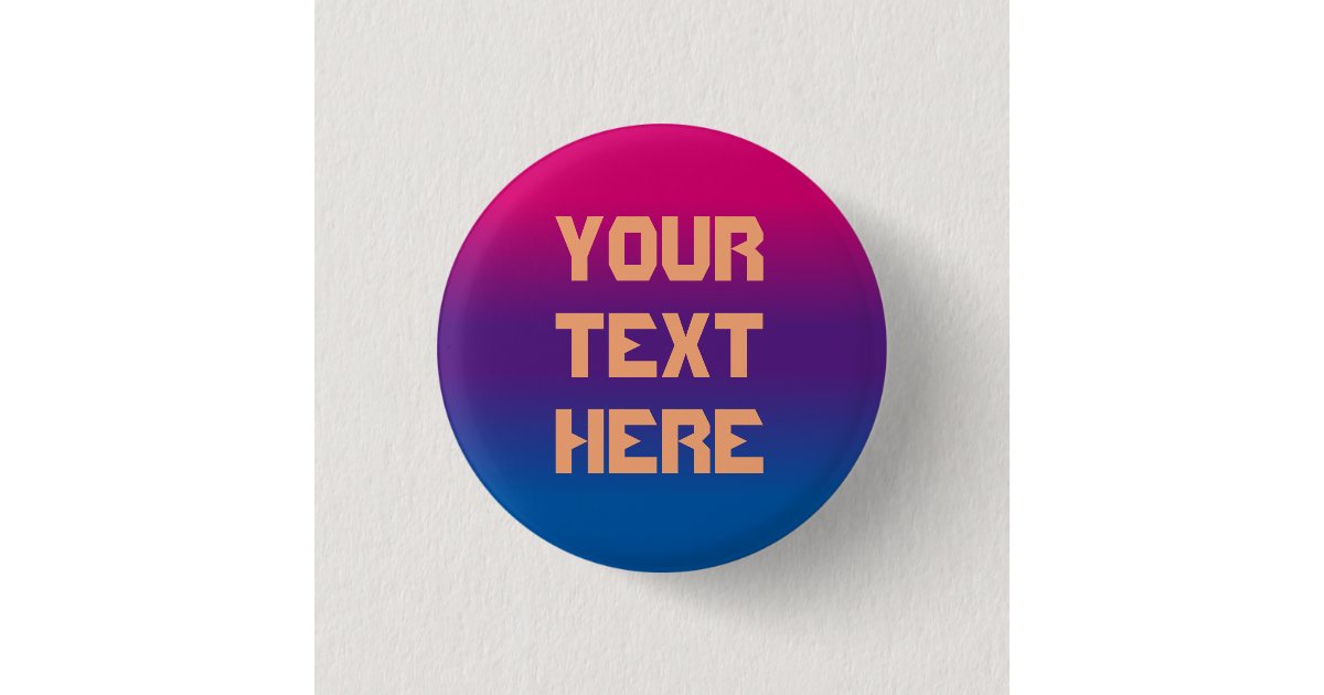 Bi pride gradient button | Zazzle