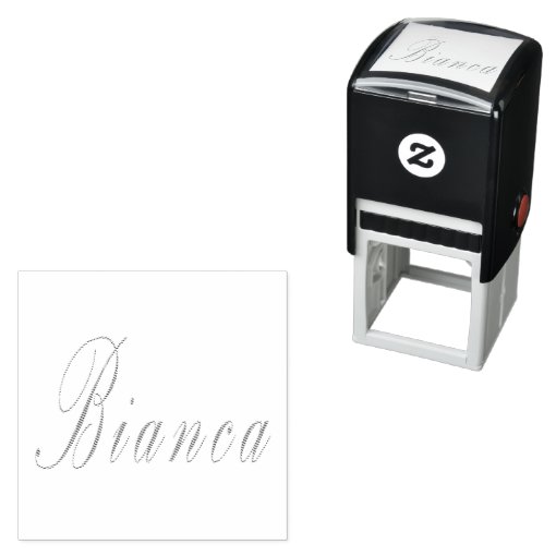 Bianca Name Logo, Self-inking Stamp | Zazzle