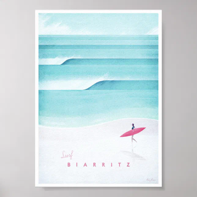 Biarritz Vintage Travel Poster | Zazzle