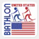 Biathlon United States Square Sticker | Zazzle