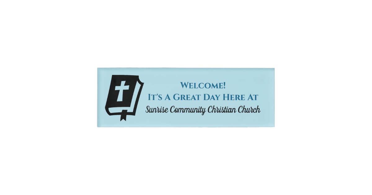 Bible Christian Church Greeter Usher Welcome Name Tag | Zazzle