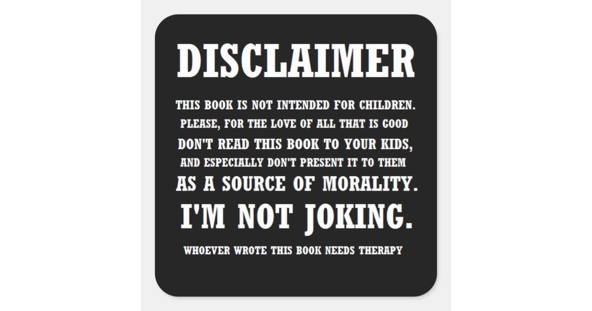 Bible Disclaimer Sticker | Zazzle
