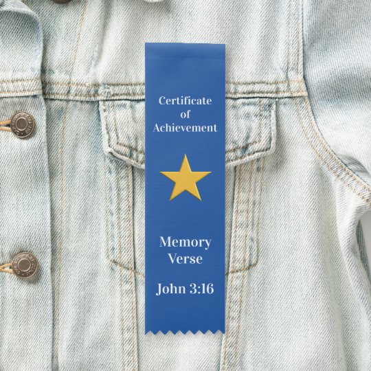 Bible Memory Verse Achievement Reward Award Ribbon | Zazzle.com