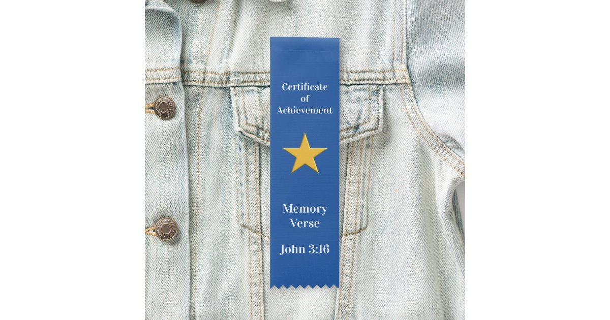 Bible Memory Verse Achievement Reward Award Ribbon | Zazzle.com