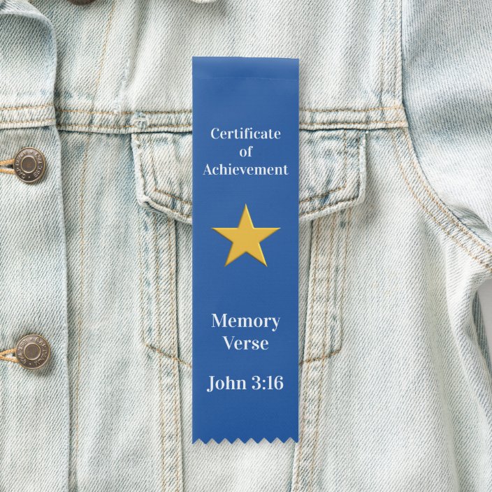 Bible Memory Verse Achievement Reward Award Ribbon | Zazzle.com