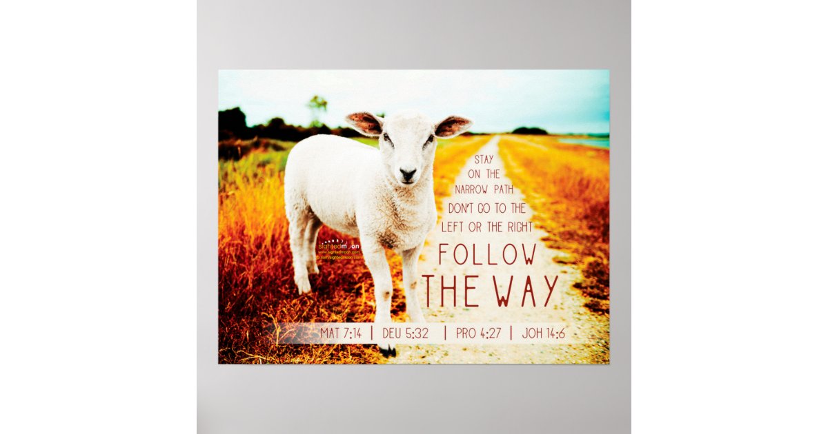 Bible Quote Follow the Way Poster | Zazzle