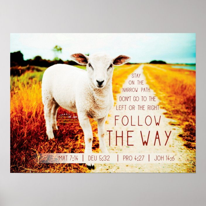 Bible Quote Follow the Way Poster | Zazzle.com