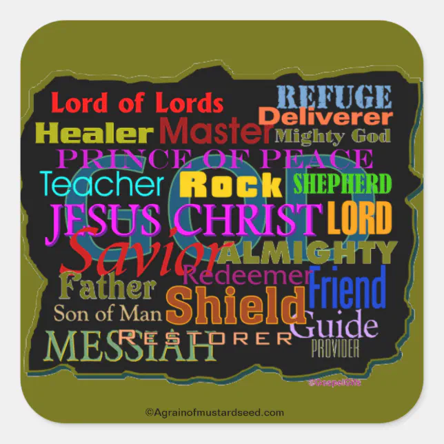 Bible Quotes Square Sticker | Zazzle