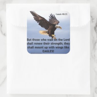 Bible Quotes Square Sticker | Zazzle