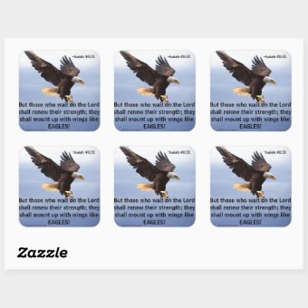 Bible Quotes Square Sticker | Zazzle