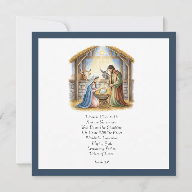 Bible Religious Glory To God Christian Christmas Holiday Card | Zazzle