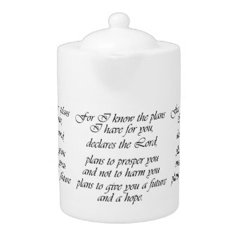 Bible Scripture Christian Inspiration Teapot | Zazzle