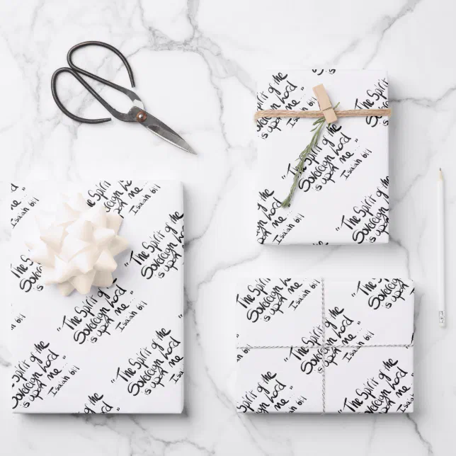 Bible Scripture Religious Text Quote Wrapping Paper Sheets | Zazzle