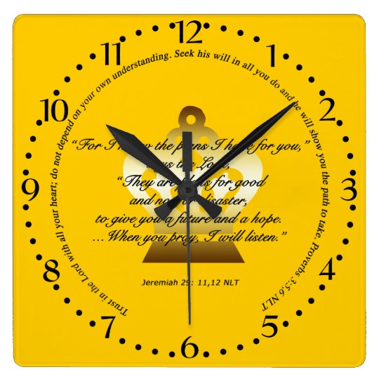 Bible Scripture Wall Clock | Zazzle.com
