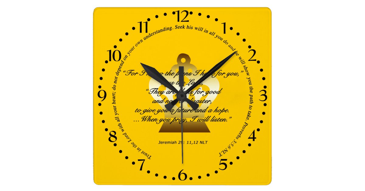 Bible Scripture Wall Clock | Zazzle.com