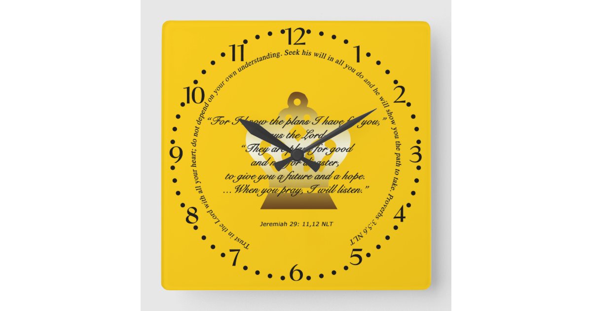 Bible Scripture Wall Clock | Zazzle