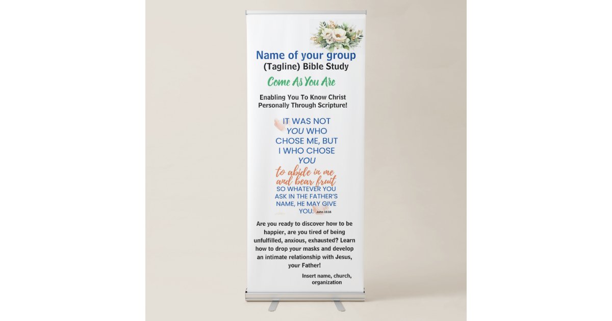 Bible Scriptures Vertical Banner | Zazzle