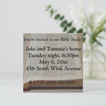 Bible Study Invitation | Zazzle