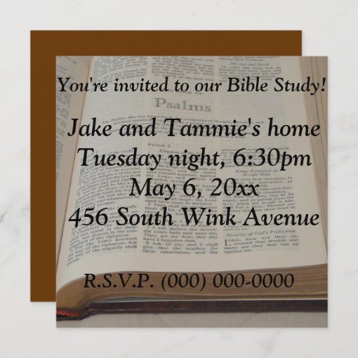 Bible Study Invitation | Zazzle