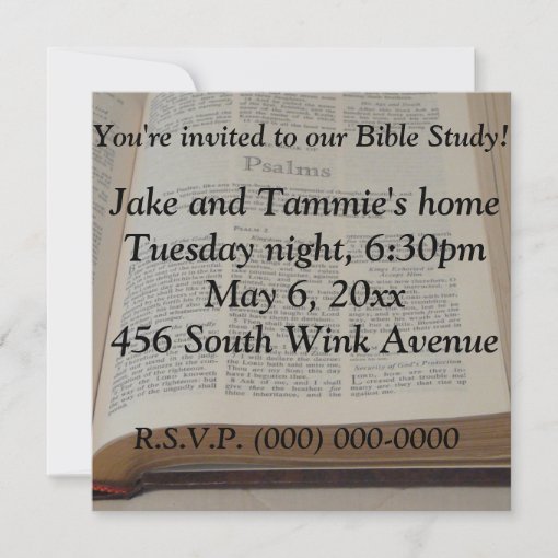 Bible Study Invitation | Zazzle