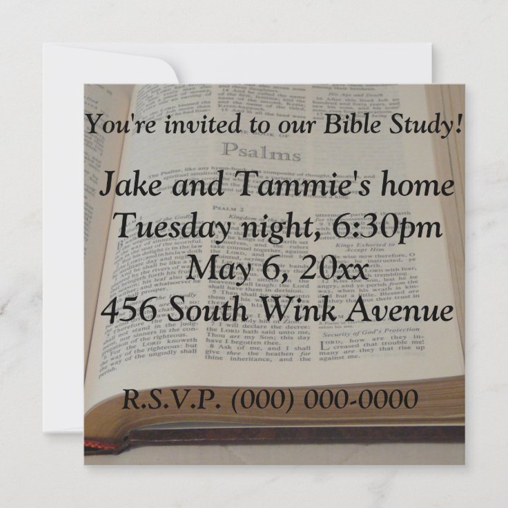 Bible Study Invitation | Zazzle