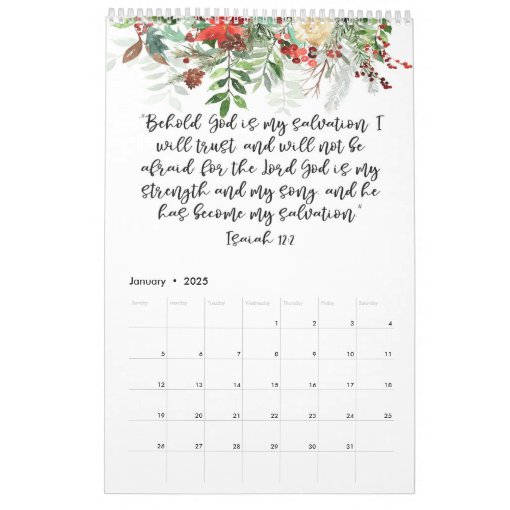 Bible Verse 2024 Calendar | Zazzle