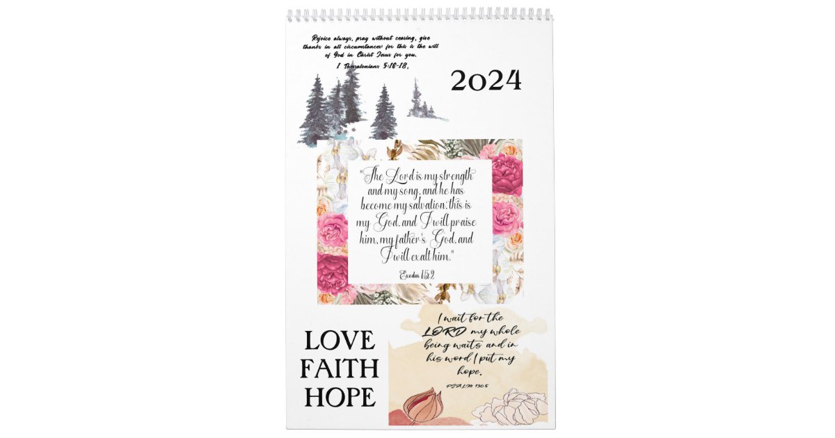 Bible Verse 2024 Calendar | Zazzle