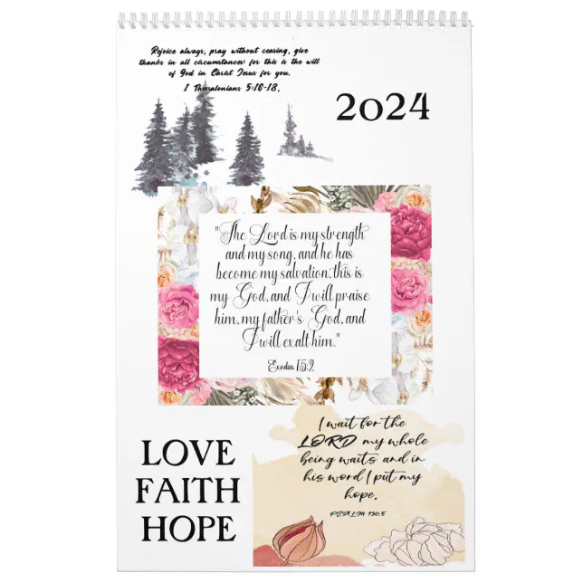 Bible Verse 2024 Calendar | Zazzle