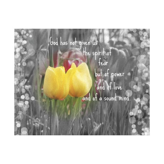 Bible Verse and Tulips Canvas Print | Zazzle.com