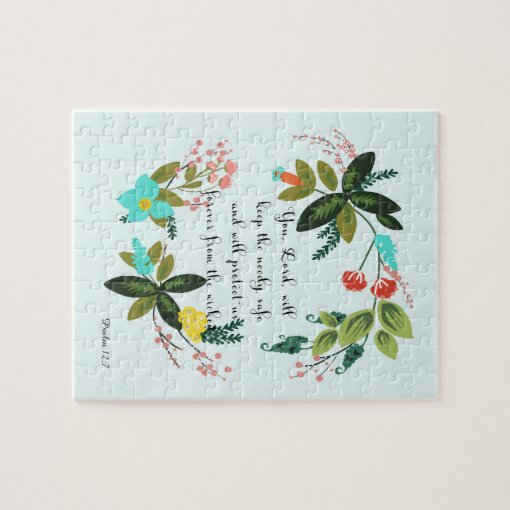 Bible Verse Art - Psalm 12:7 Jigsaw Puzzle | Zazzle