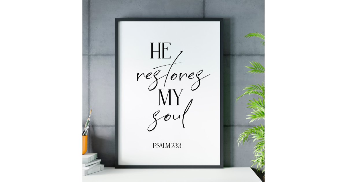 Bible verse black white scripture poster | Zazzle