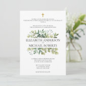 Bible Verse Catholic Wedding QR code Modern Invitation | Zazzle