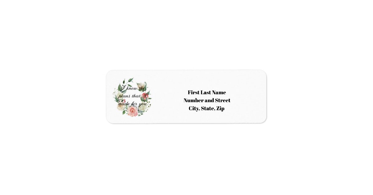 Bible Verse Christian Return Address Labels | Zazzle