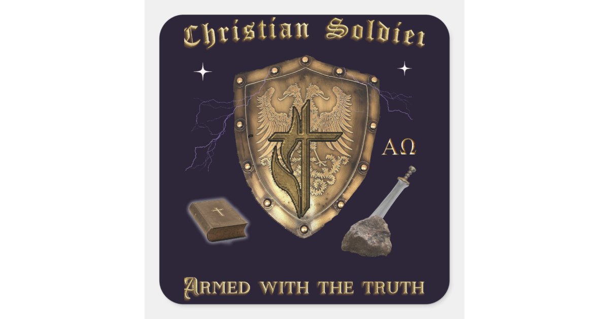 Bible Verse Christian Square Sticker | Zazzle