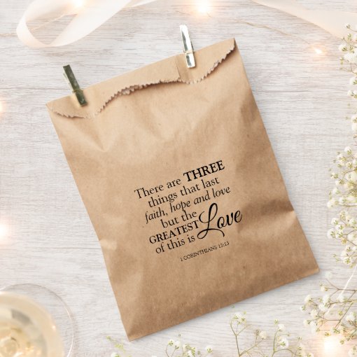 Bible Verse Christian Wedding Treat Favor Bag | Zazzle