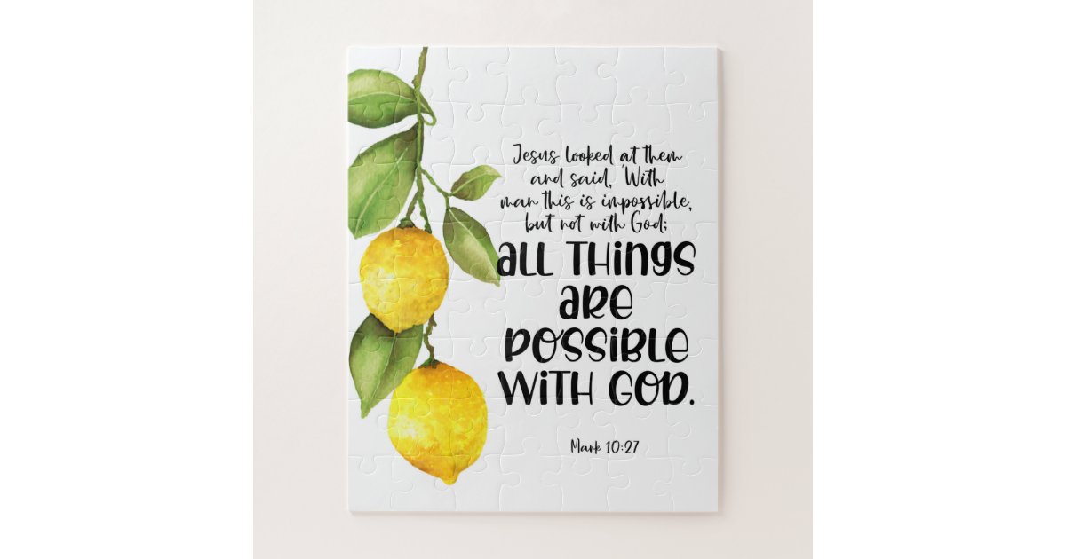 Bible verse citrus lemon Puzzle | Zazzle