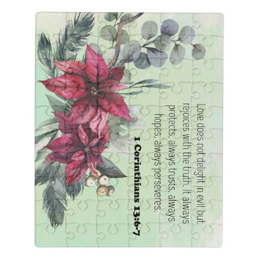 Bible Verse Corinthians scripture Jigsaw Puzzle | Zazzle