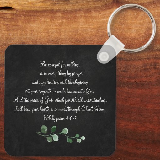 Bible Verse Custom Christian Gift Keychain | Zazzle