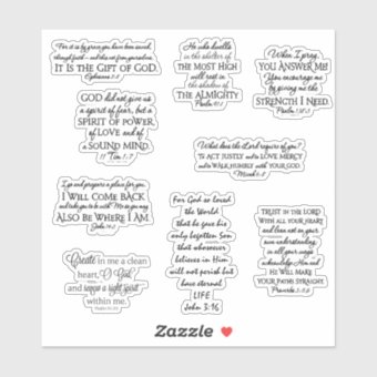 Bible verse cutouts sticker | Zazzle