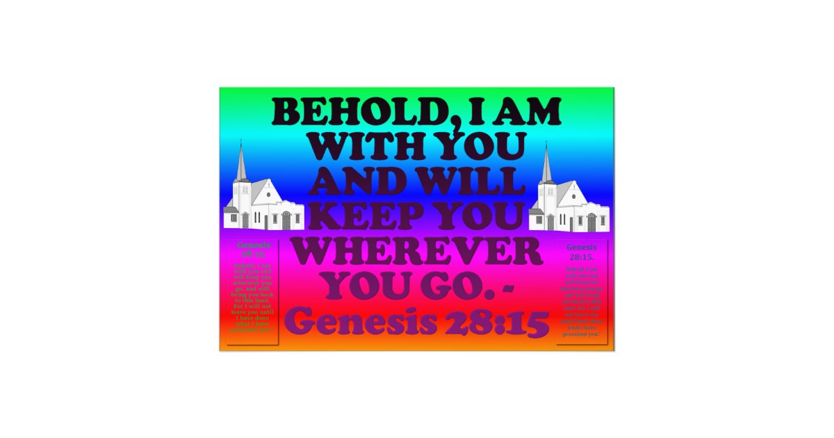 Bible verse from Genesis 28:15. Photo Print | Zazzle