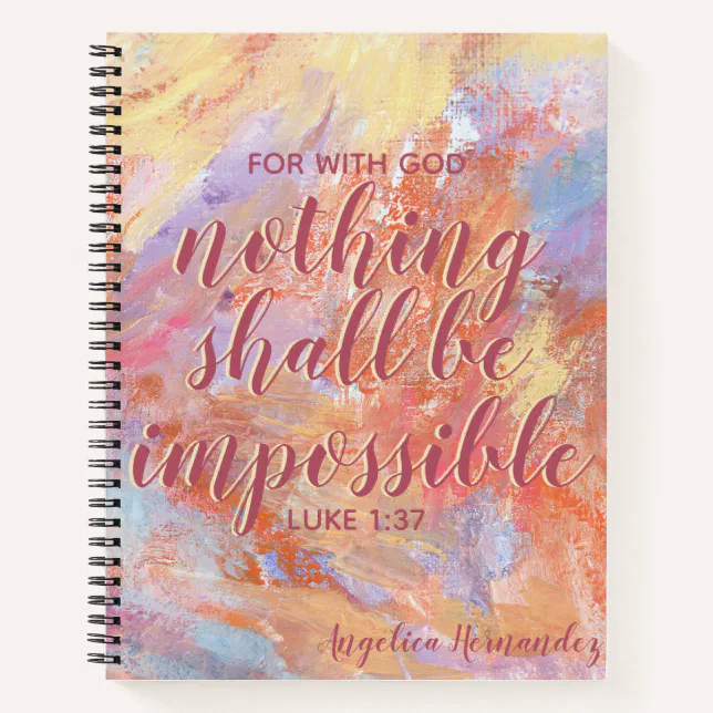 Bible Verse Inspirational Faith Bullet Journal | Zazzle
